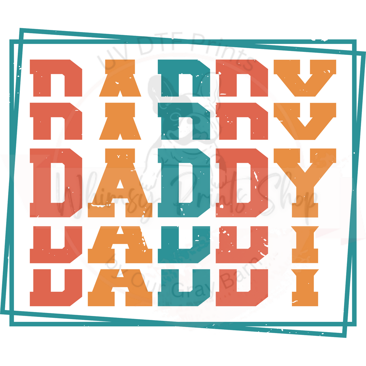 Daddy Letters - UV DTF Decal – Whimsy Prints Shop by Our Gray Barn