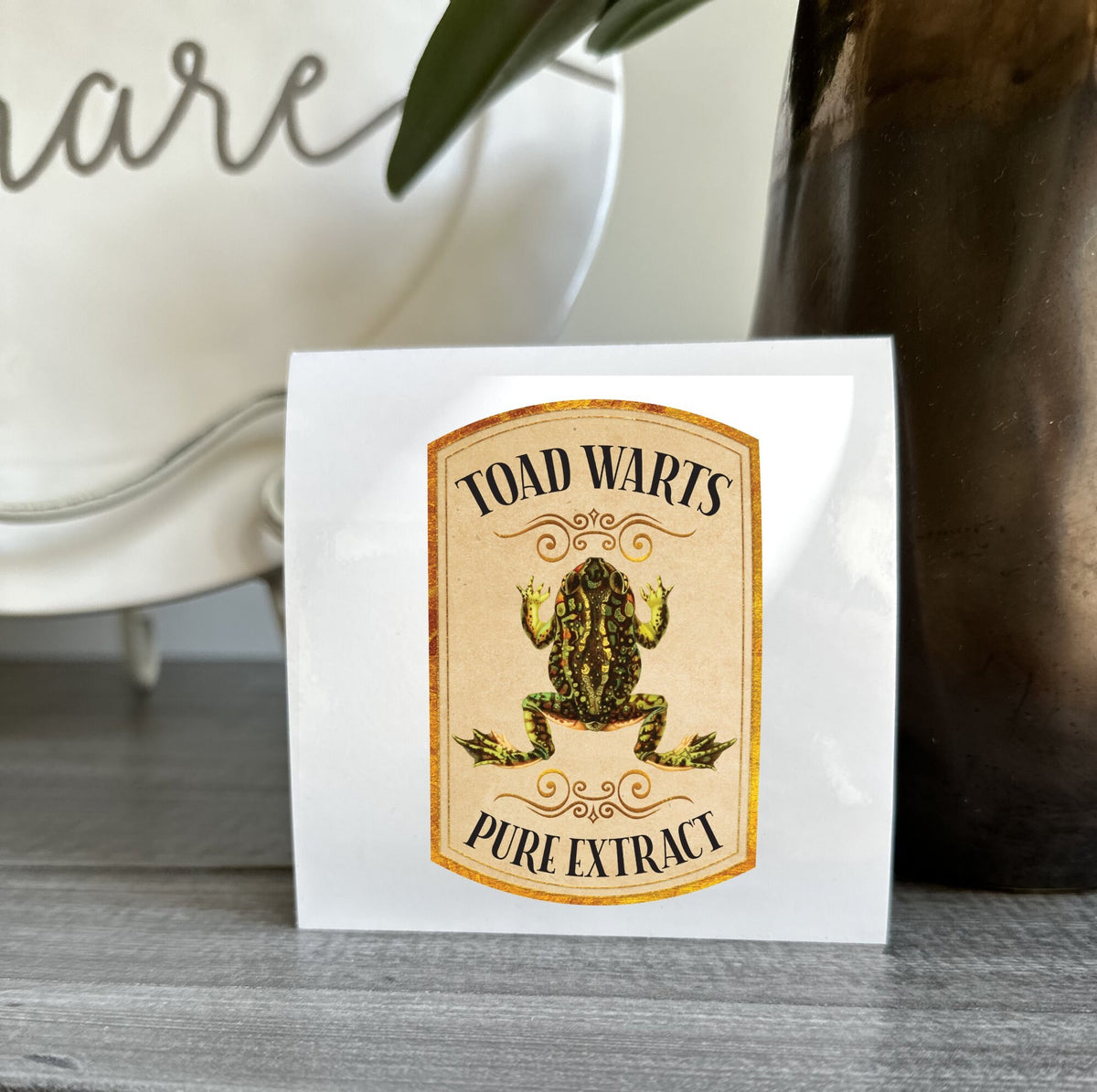 Halloween witches potion label - toad warts - uv dtf transfers – Whimsy ...